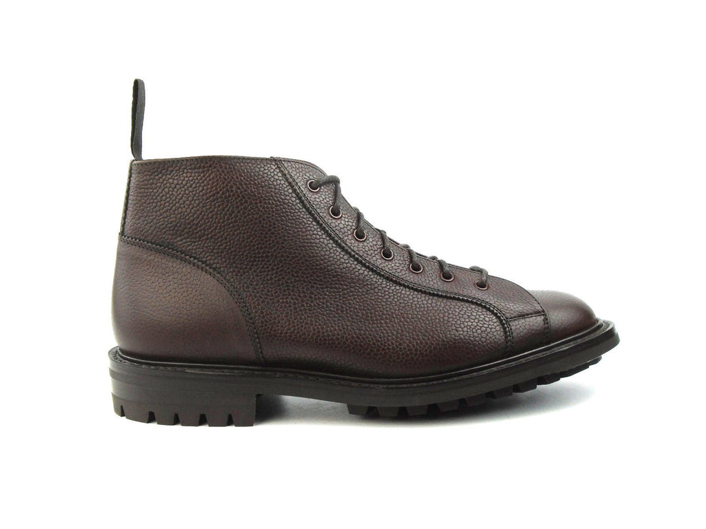 Ethan Monkey Boot - Dark Brown Olivvia Scotch Grain – Tricker's Factory Shop