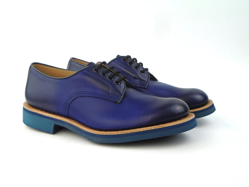 Daniel Derby Shoe - Navy Funchal – Tricker's Factory Shop