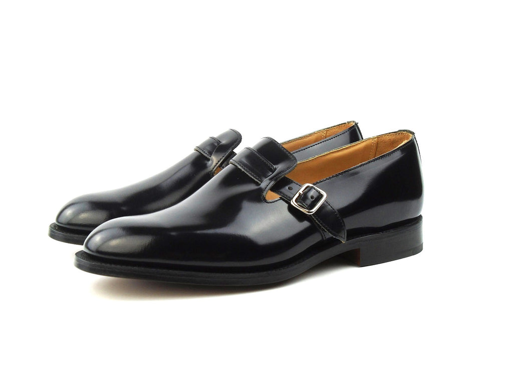 Niles Buckle Loafer - Black Bookbinder – Tricker's Factory Shop