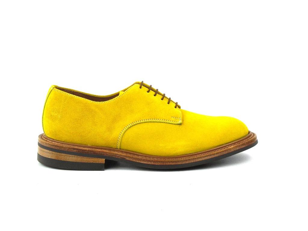 Dundee Plain Derby Shoe - Lemon Castorino Suede – Tricker's Factory Shop