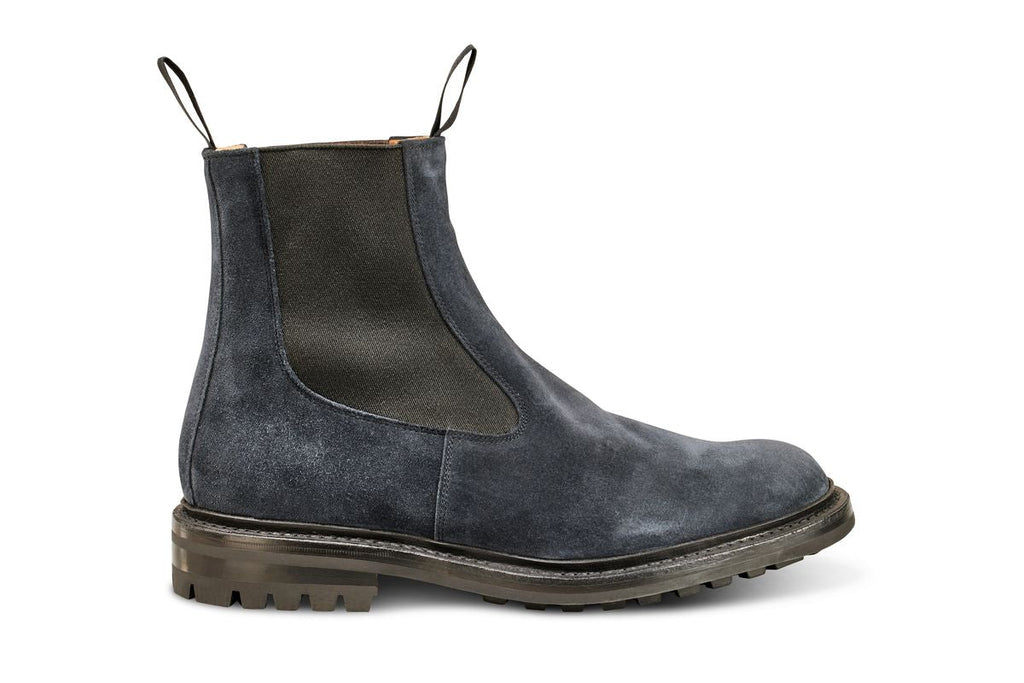 Stephen Chelsea Boot - Oceano Castorino Suede – Tricker's Factory Shop