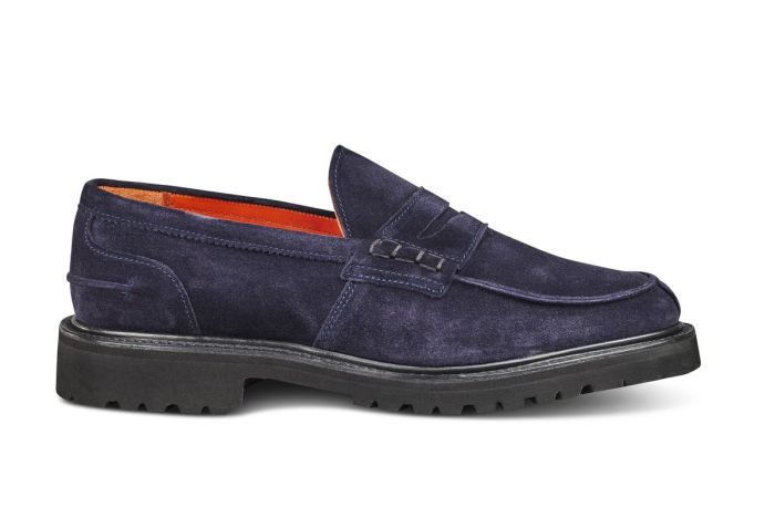 Eva Penny Loafer - Navy Suede – Tricker's Factory Shop